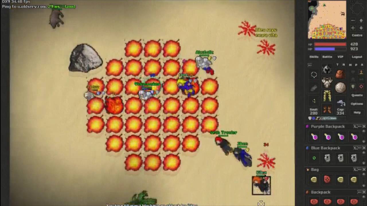 [Tibia Oldschool] Play like old times - oldserv.com 7.4 - YouTube