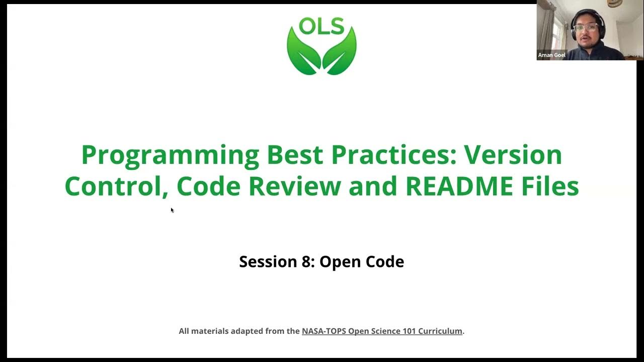 OLS Nebula-1, Session 8: Programming Best Practices: Version Control, Code Review, README - YouTube