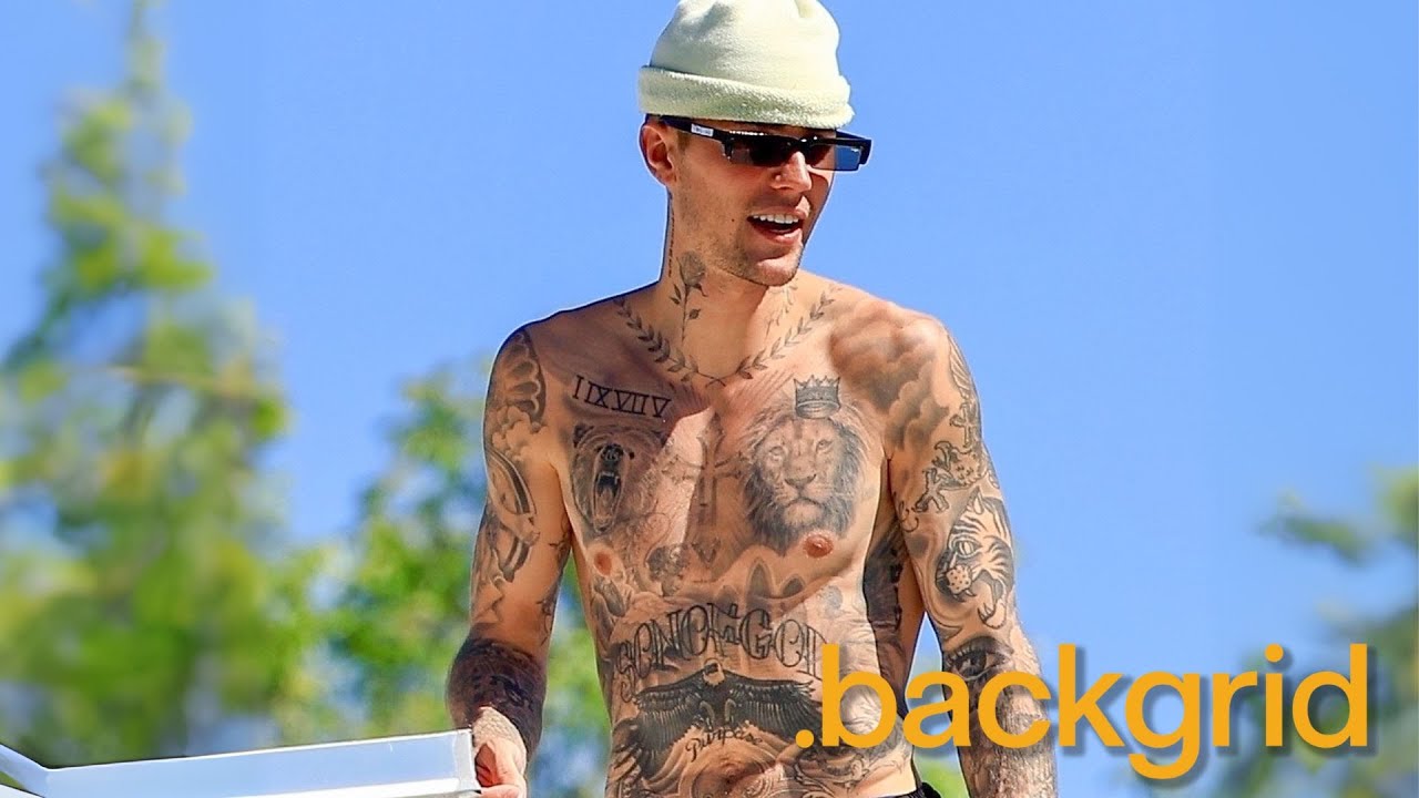 Justin Bieber Shows Off Ripped Body While Enjoying Sunny Day at Rooftop ...