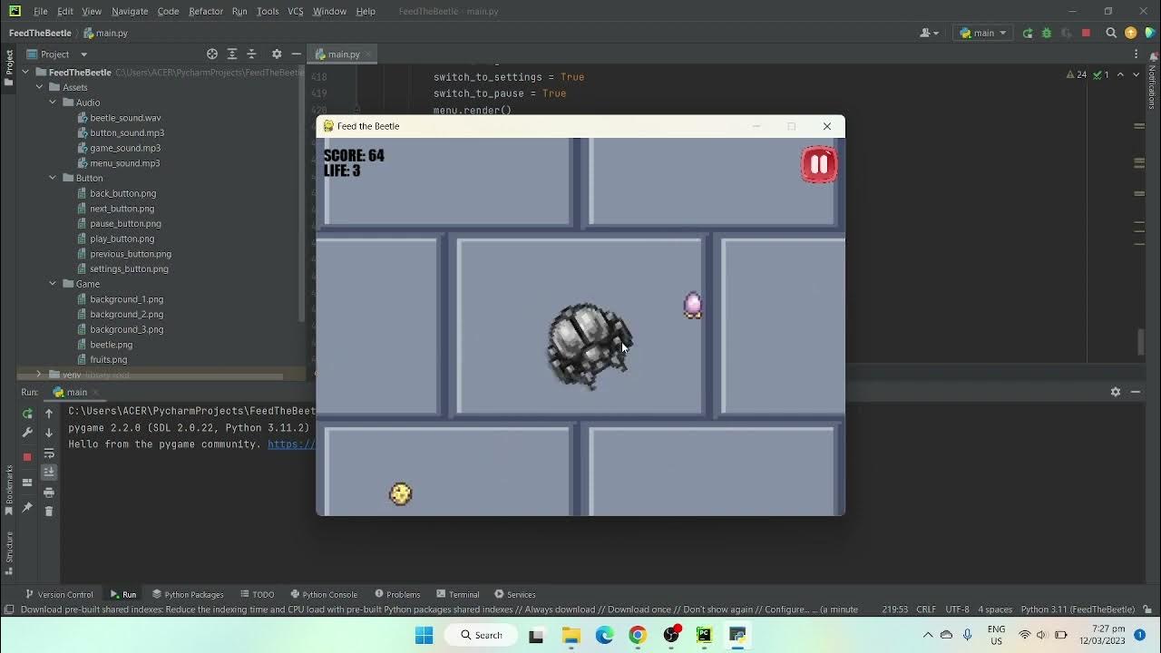 Simple Games with Python | Game 1: Feed the Beetle - YouTube