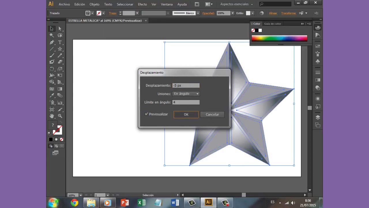 ESTRELLA METALICA EN ADOBE ILLUSTRATOR - YouTube