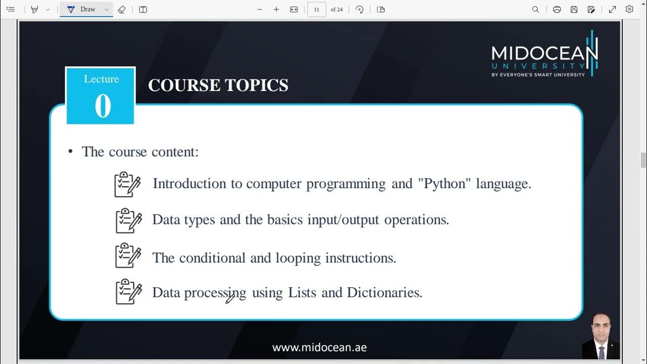 Master of Science in Cybersecurity - Programming foundations in Python - Orientation Lecture ...