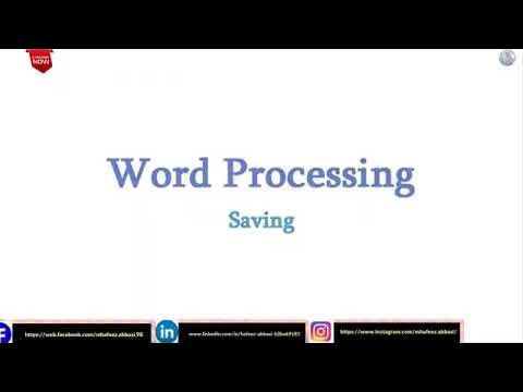 Digital Literacy Topic 11 word processing introduction 1 - YouTube