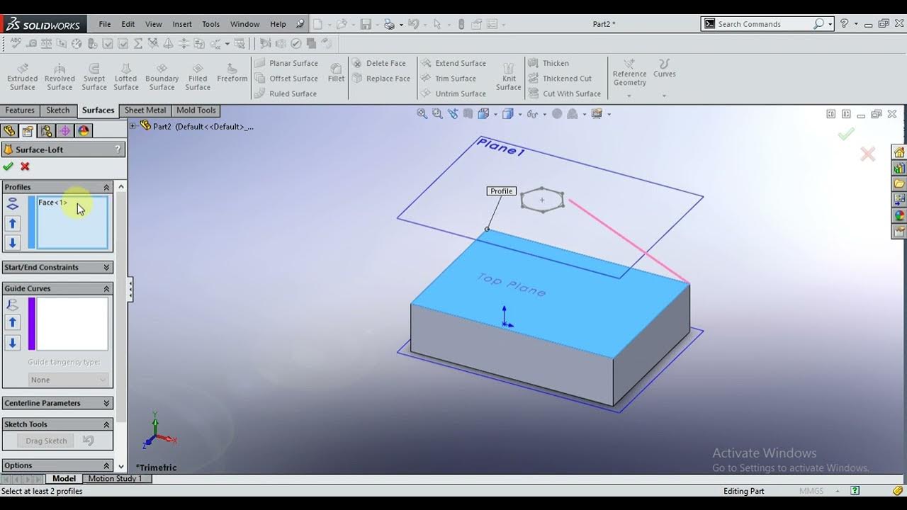 Solidworks Surface Tutorial | Lofted Surface"Lofted surface solidworks - YouTube