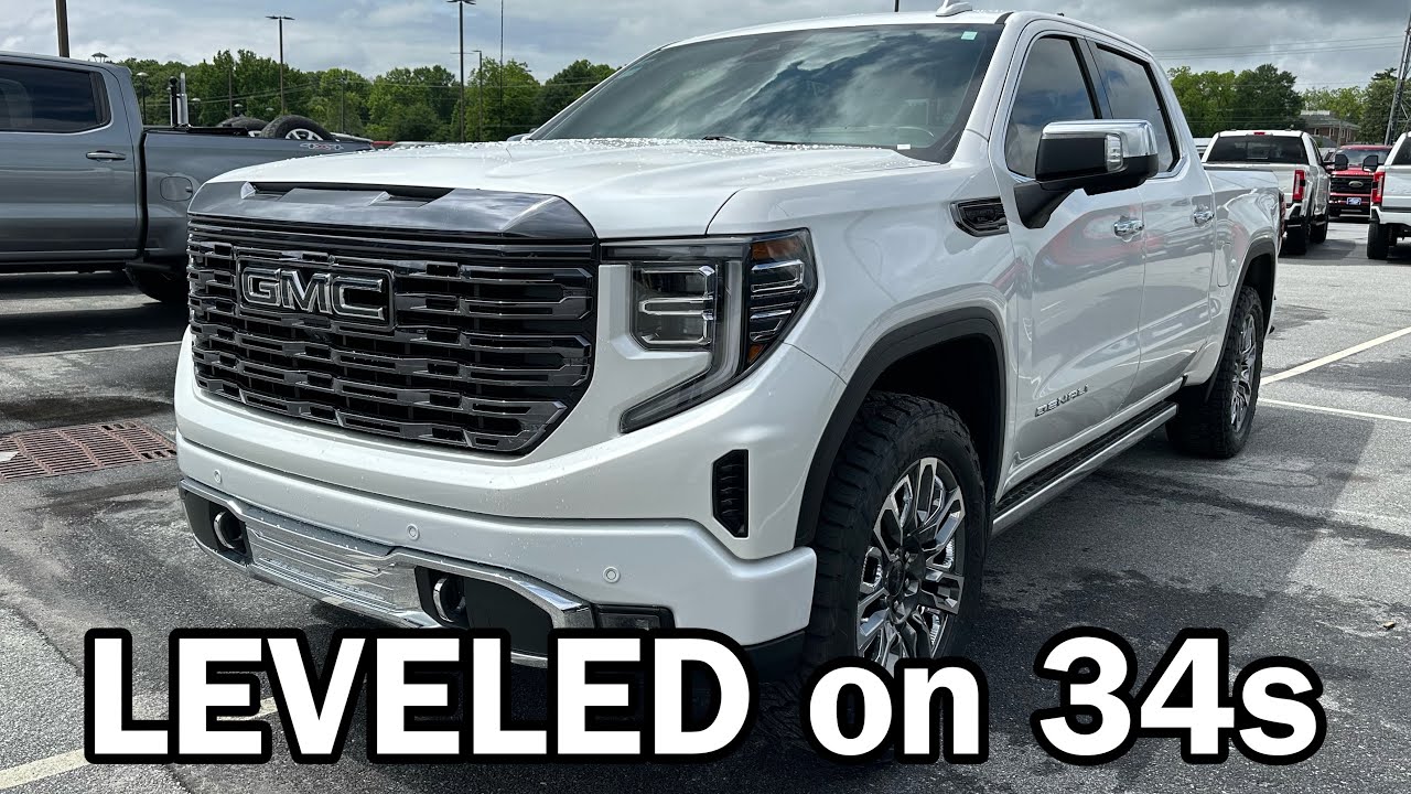 2023 GMC Sierra DENALI Ultimate 1500 Leveled on 34s - YouTube