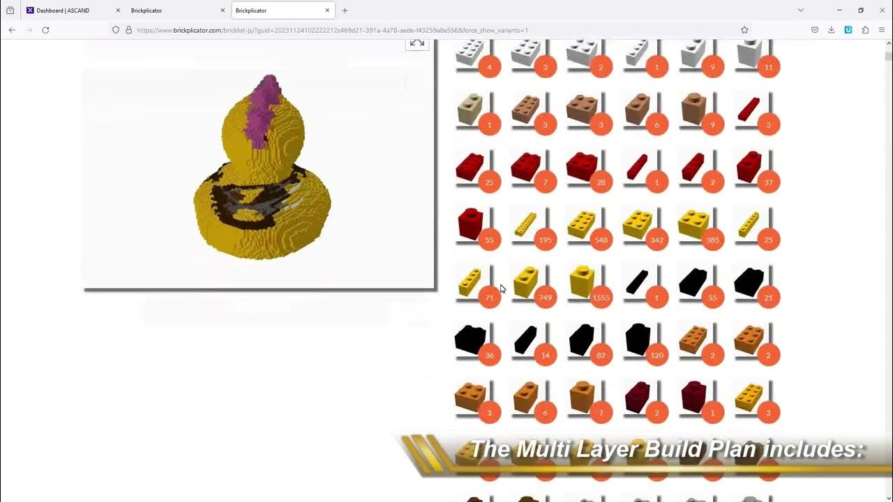 How to turn any object into a 3D lego build plan using ascand for lego (with subtitles) - YouTube