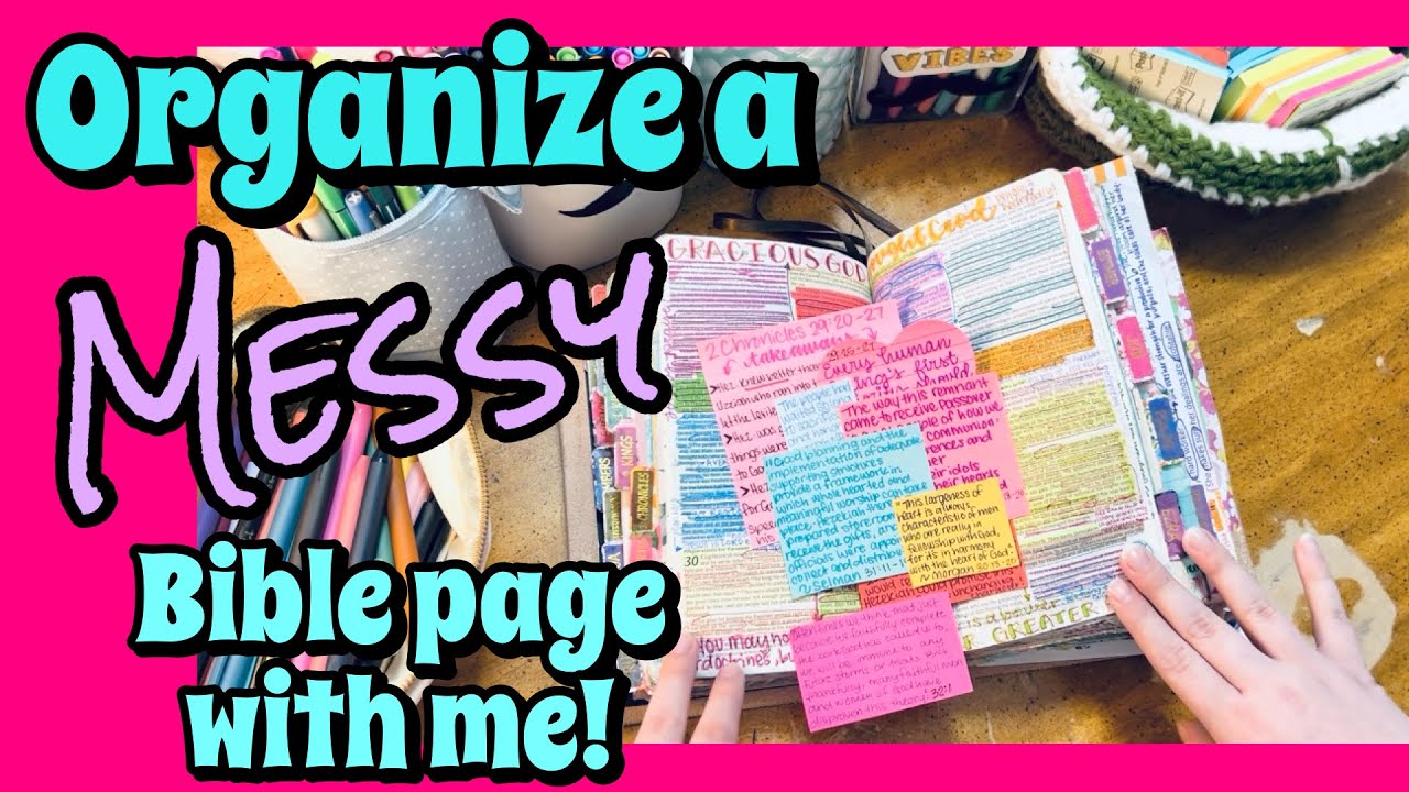 Organizing a MESSY Bible page! (Tips and tricks for adding in pages to ...