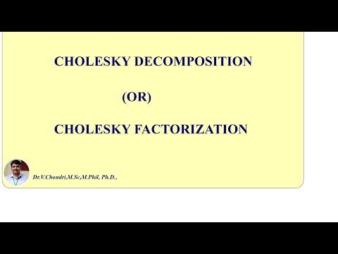 CHOLESKY DECOMPOSITION/M.E. CAD.CAM/APPLIED MATHEMATICS FOR ENGINEERS ...