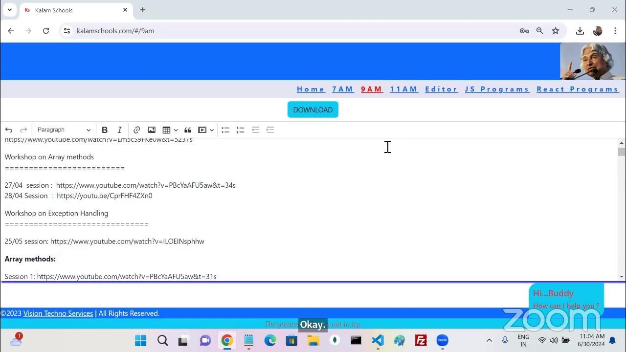 Workshop on Browser Storages in JavaScript @ 9:00 AM (IST) by Mr.Srinu ...