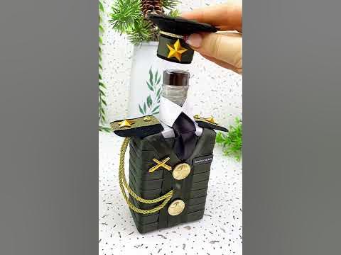 ПОДАРОК для НАСТОЯЩЕГО МУЖЧИНЫ | Декор бутылки для военного | Подарок к ...