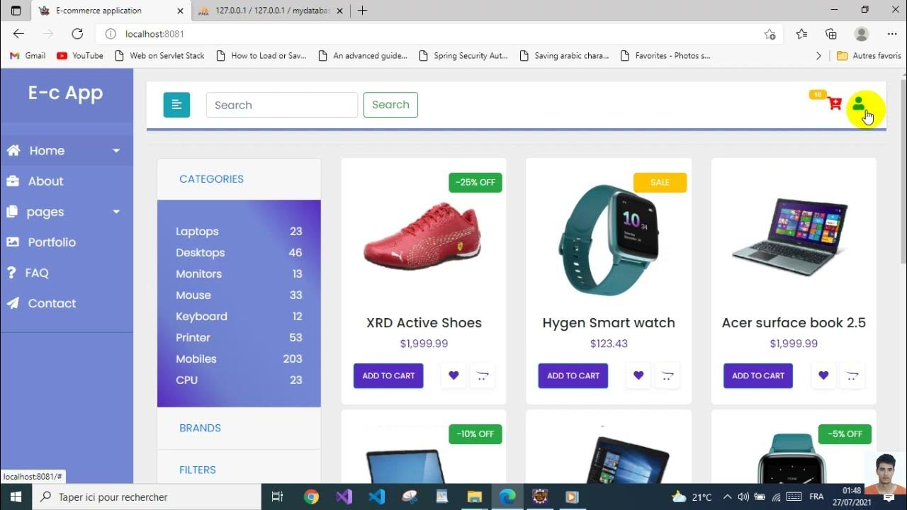 Spring Boot Web Application : adding product to database - YouTube