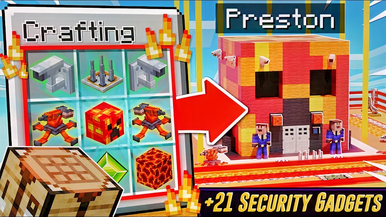 Minecraft Craftable Secure Houses by PrestonPlayz *insane* - YouTube