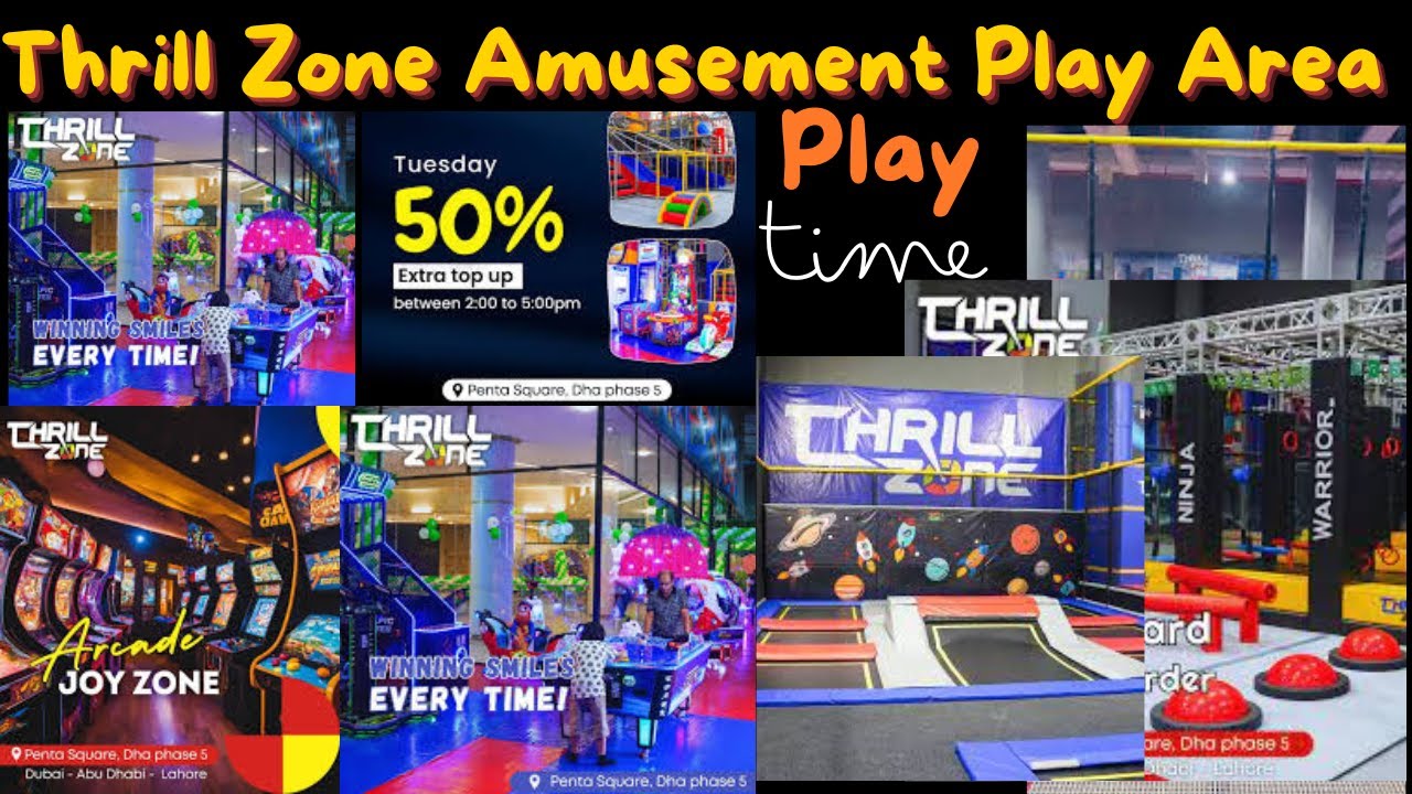 Thrill zone amusement play area at DHA penta square phase 5 | thrill zone lahore - YouTube