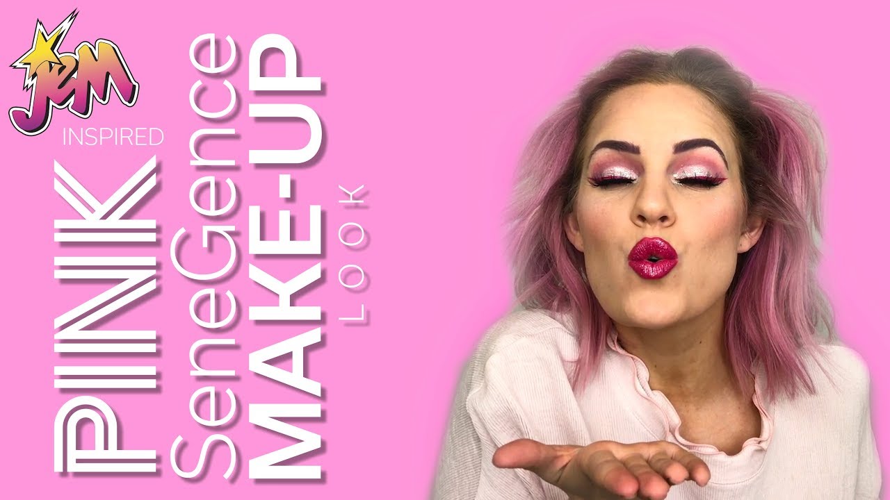 HALLOWEEN MAKEUP TUTORIAL - JEM INSPIRED PINK ROCKSTAR | KEB - YouTube
