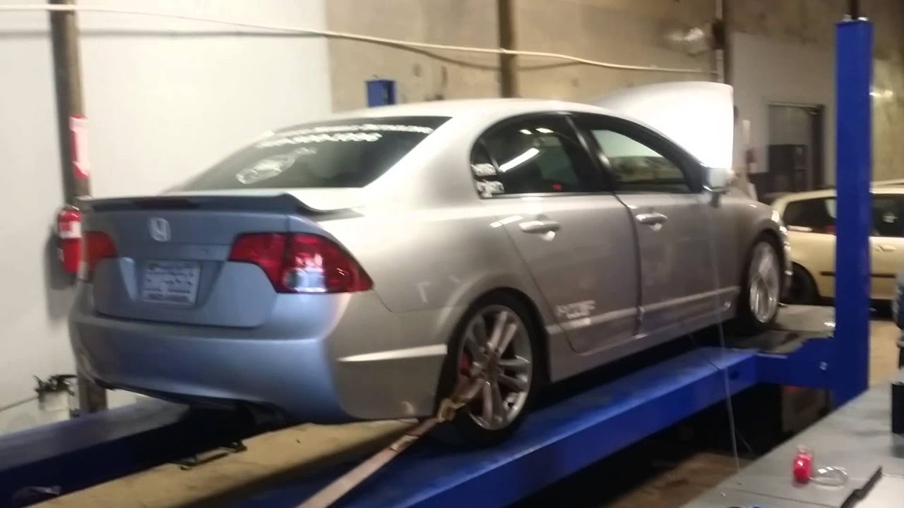 07 civic si sedan dyno/tune - YouTube