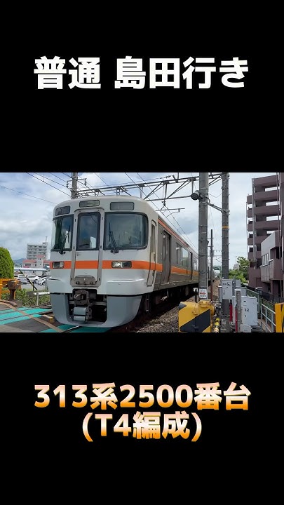 JR東海313系2500番台 T4編成 普通 島田行き #shorts #jr東海 #313系 #313系2500番台 #東海道線 #東海道線静岡地区 - YouTube