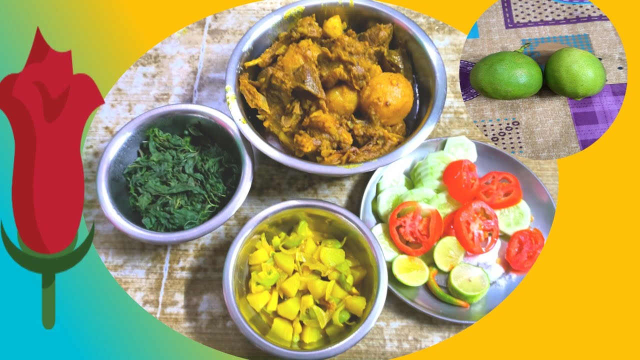 Jute leafs Boil Recipe And Mutton Curry Recipe @VillageCookingChannel ...