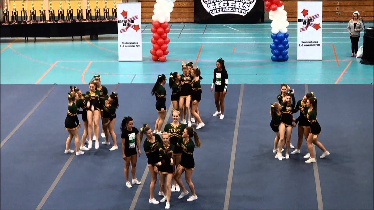 Norwegian Open 2014 All Girl Elite NTNUI Cheerleading Titans - YouTube