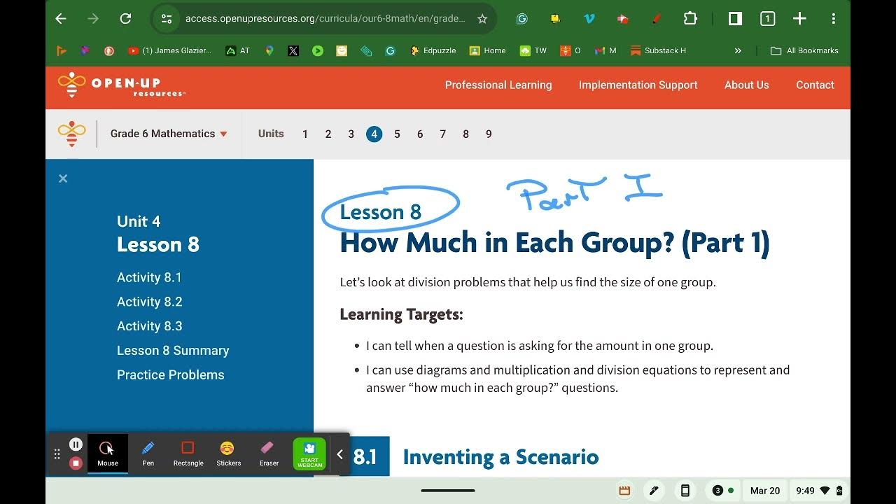 6 Math Unit 4 Lesson 8 Part 1 - YouTube