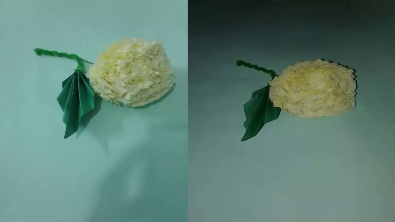How to Make Small Tissue Paper Flower | Simple tutorial for how to make ...