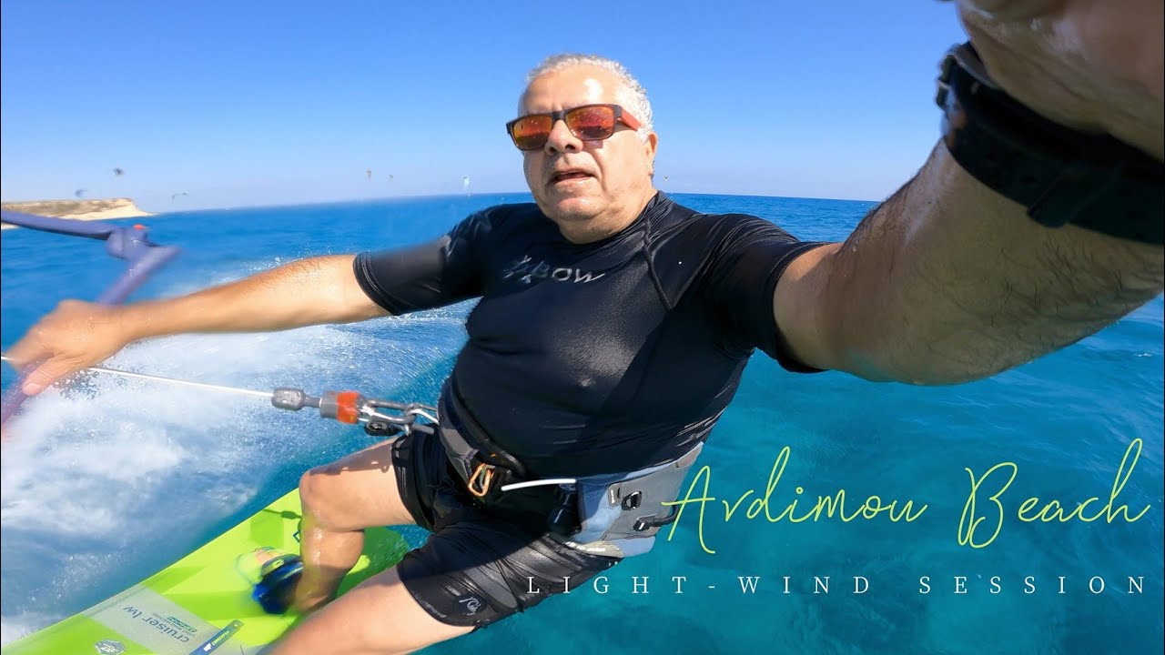 Avdimou Beach - Light Wind Session - YouTube