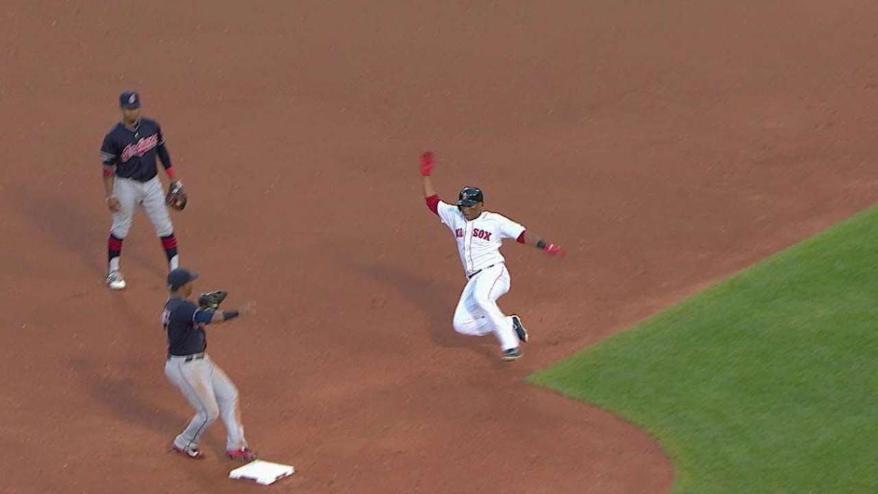 CLE@BOS: Red Sox challenge forceout at second base - YouTube