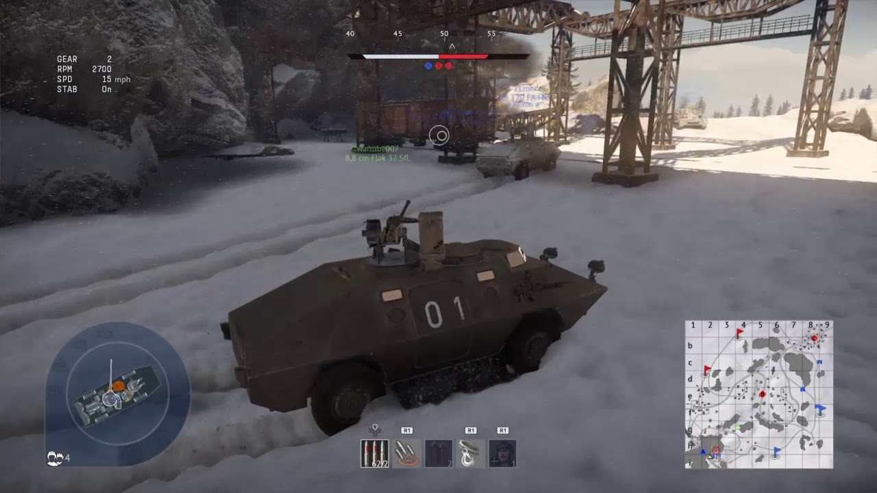 War Thunder R3 T20 armoured car combat - YouTube