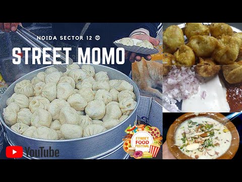 CROWD GOING CRAZY FOR MOMOS😵 || FOOD TOUR || BEST STREET MOMOS IN NOIDA ...