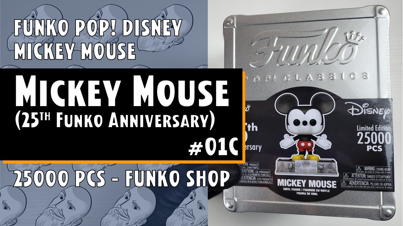 Funko Pop Mickey Mouse (Funko 25th Anniversary) - 01C - Disney - Funko ...