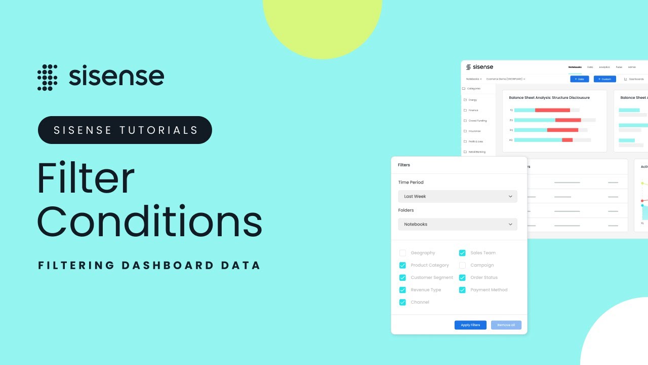 Filter Conditions | Sisense Tutorials: Filtering Dashboard Data - YouTube