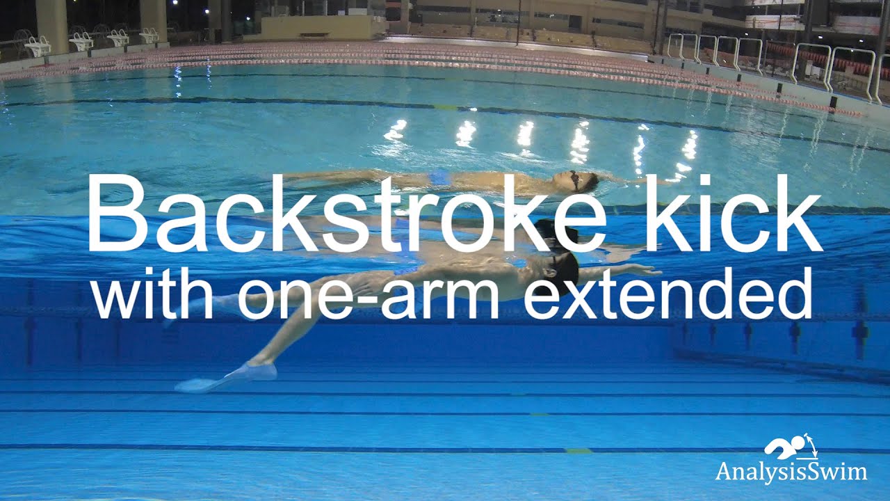 Backstroke kick with one arm extended - YouTube