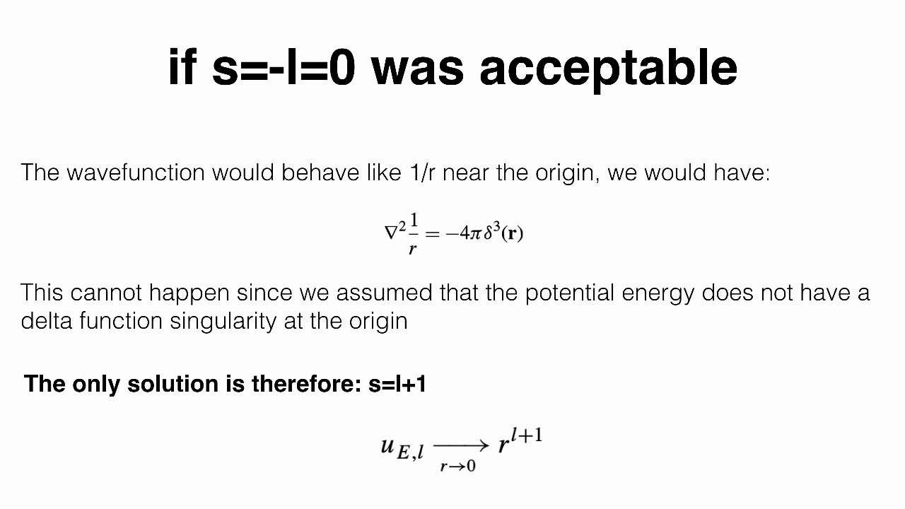Chapter 10: Bound States of Central potential - YouTube