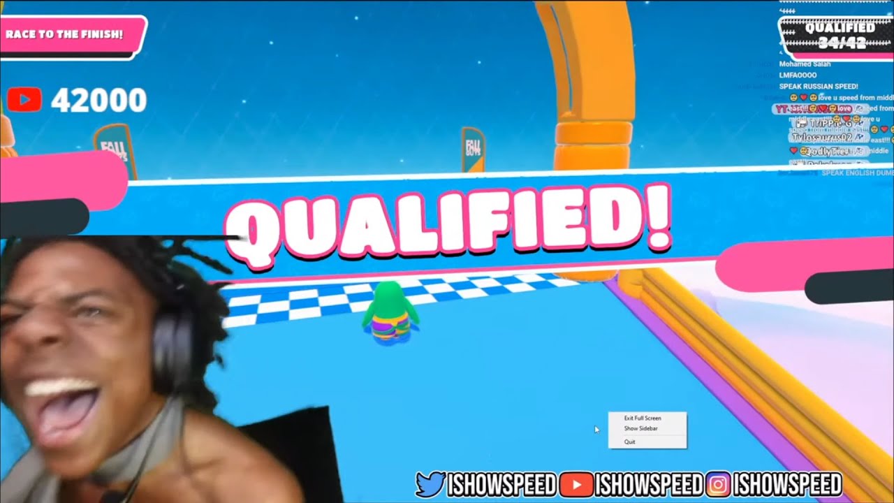 iShowSpeed Plays Fall guys 🎮😭😂 - YouTube