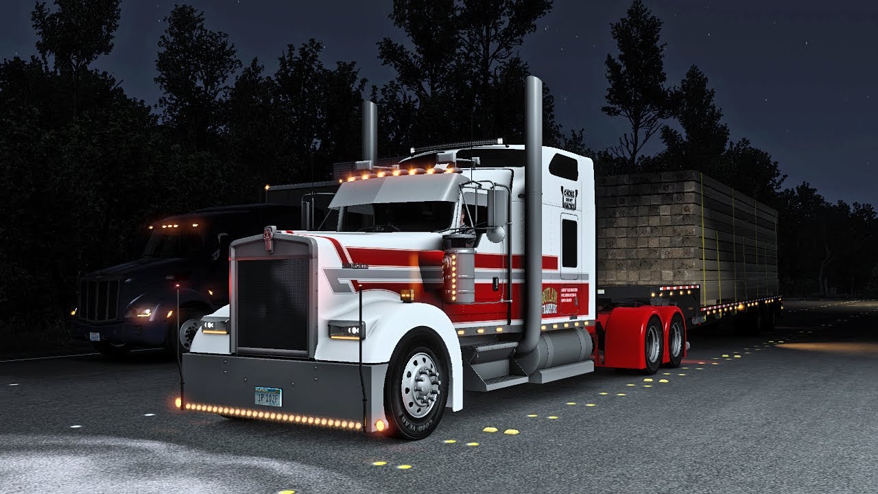 Early Morning Lumber Load into Canada - ATS American Truck Simulator ...