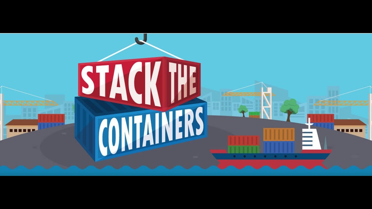 stack container game playonline - YouTube