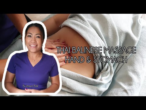 Thai Balinese Massage Techniques | Abdominal and Hand massage Step-by-step