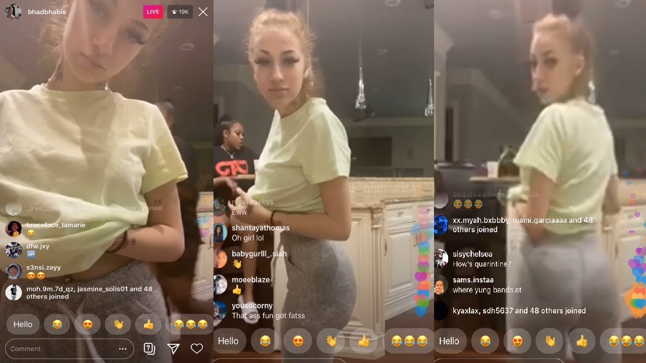 BHAD BHABIE ON IG LIVE GETS BUTT JOB DONE!! FANS ROAST HER IN COMMENTS😂 ...