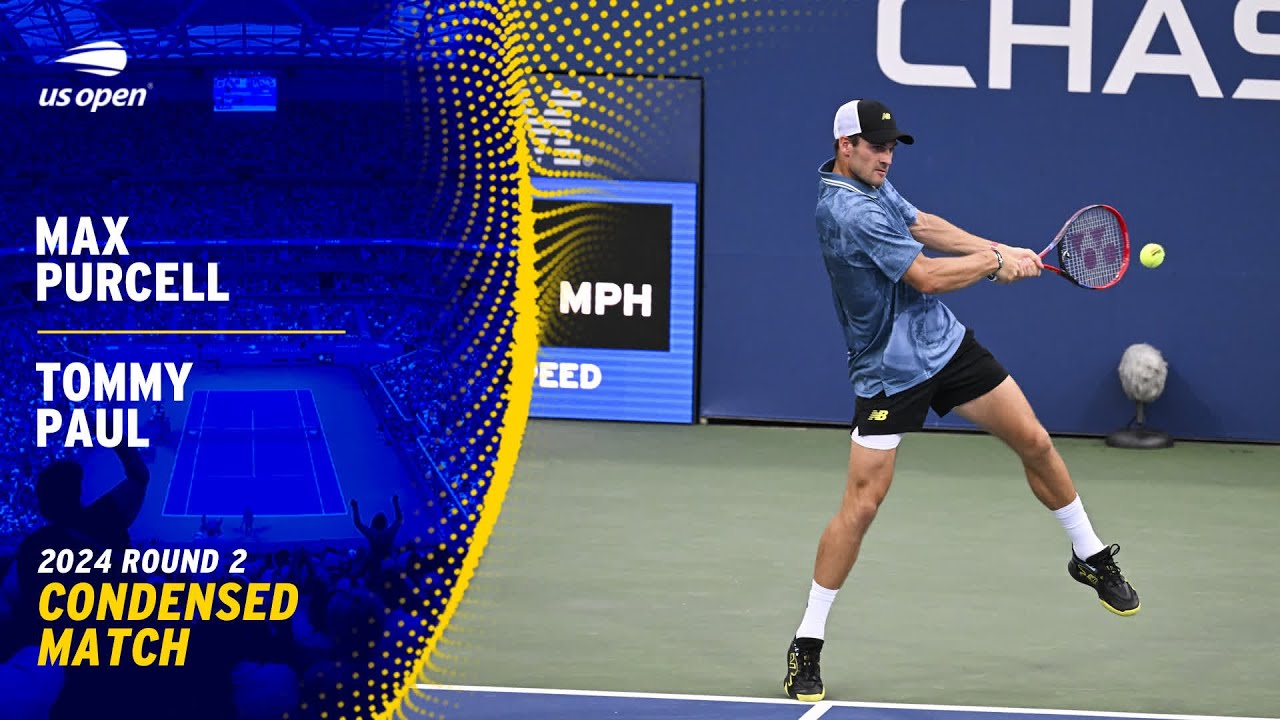 Max Purcell vs. Tommy Paul Condensed Match | 2024 US Open Round 2 - YouTube