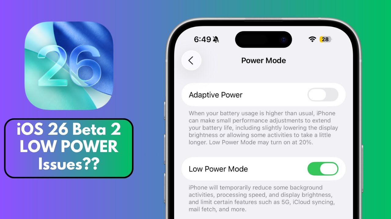 iOS 26 Beta 2 LOW Power Mode - Good & Bad - YouTube