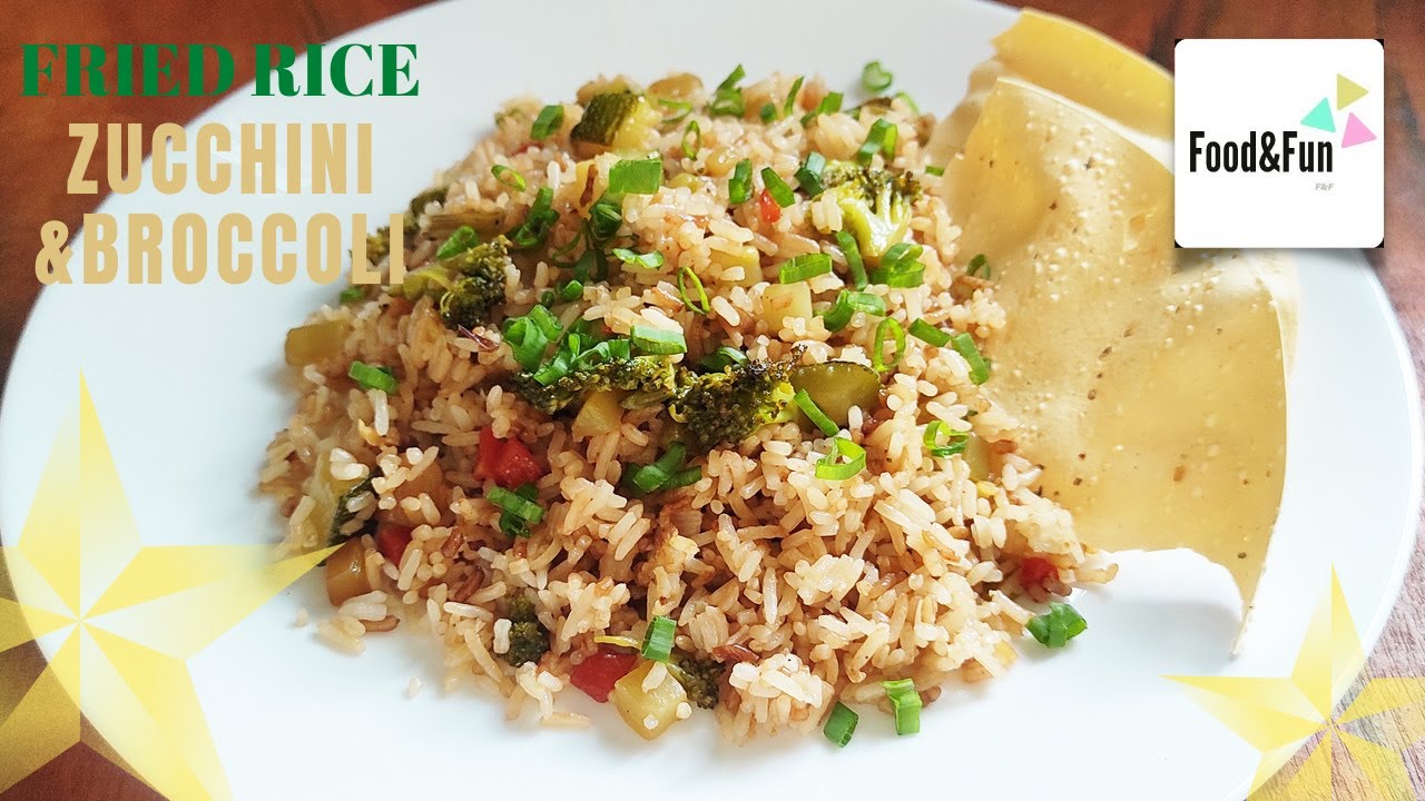 How to make zucchini & broccoli fried rice/healthy fried rice recipe ...