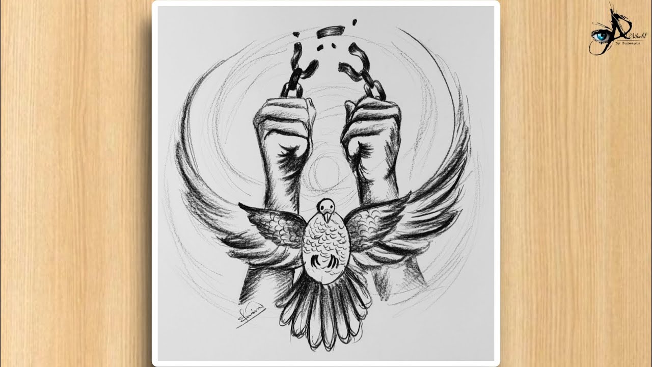 How to draw break the chain of obstacles & break free | Freedom drawing ...