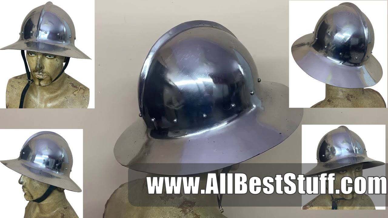 Medieval Kettle Hat 14th Century made of 16 Gauge Steel - YouTube