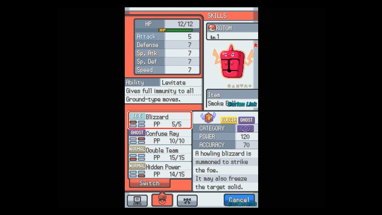 Rotom-Frost Shiny Square Egg Modest IV 31/2/30/30/30/30 Fighting 70 RNG ...