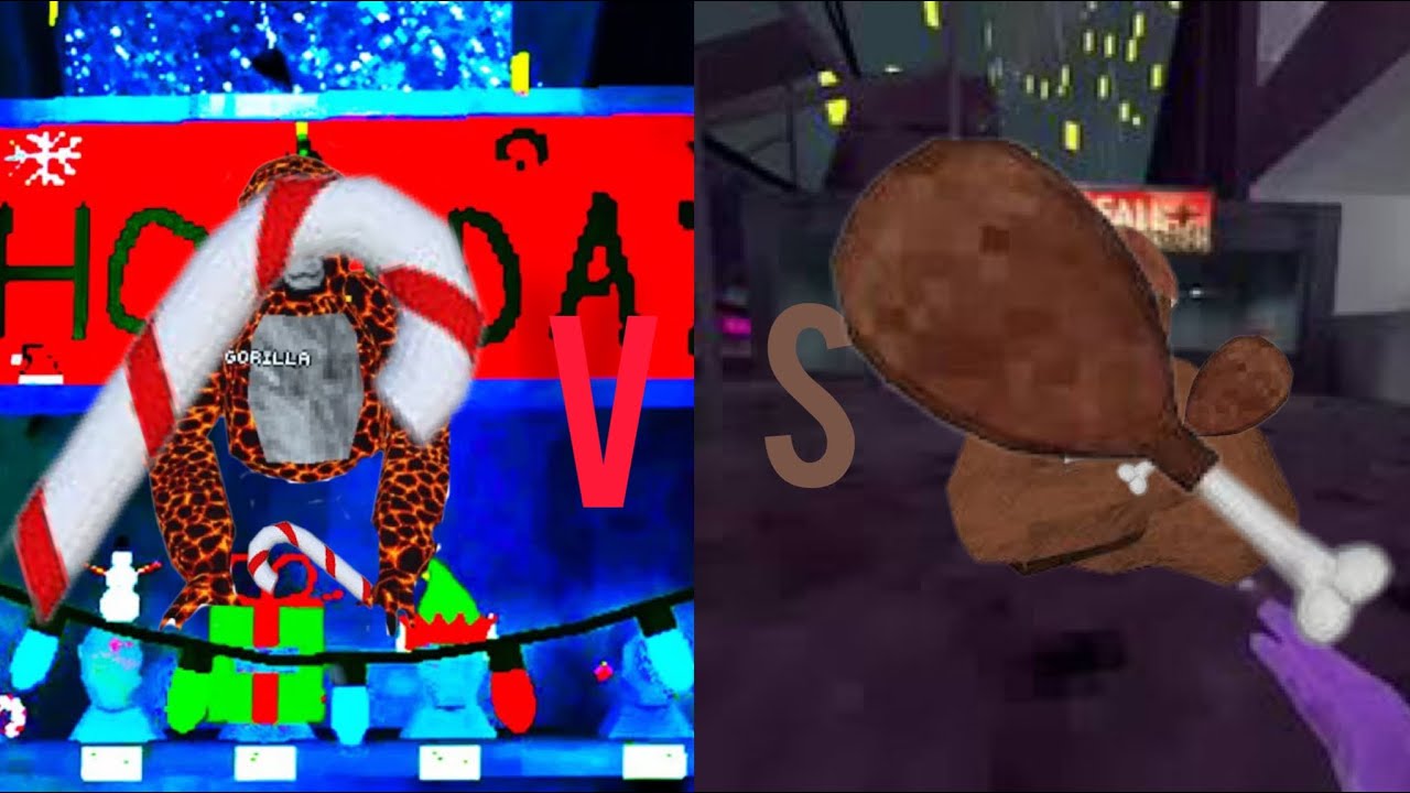 Candy cane VS turkey leg - YouTube