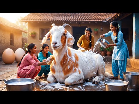 🐐Giant Mutton Biryani Cooking In Village 🍛 #cooking 