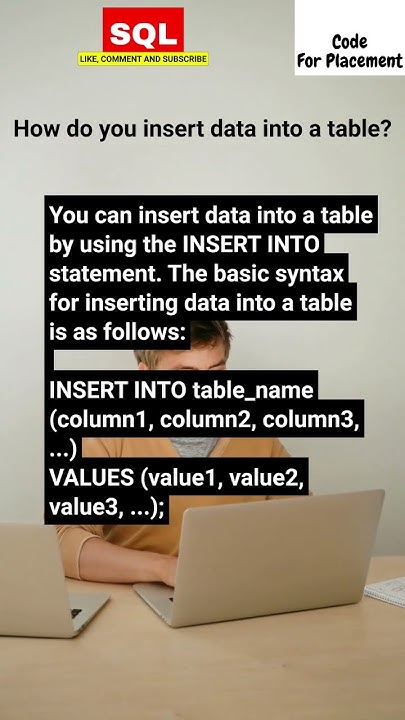 How Do You Insert Data Into A Table Sql Sqlinterview Youtube