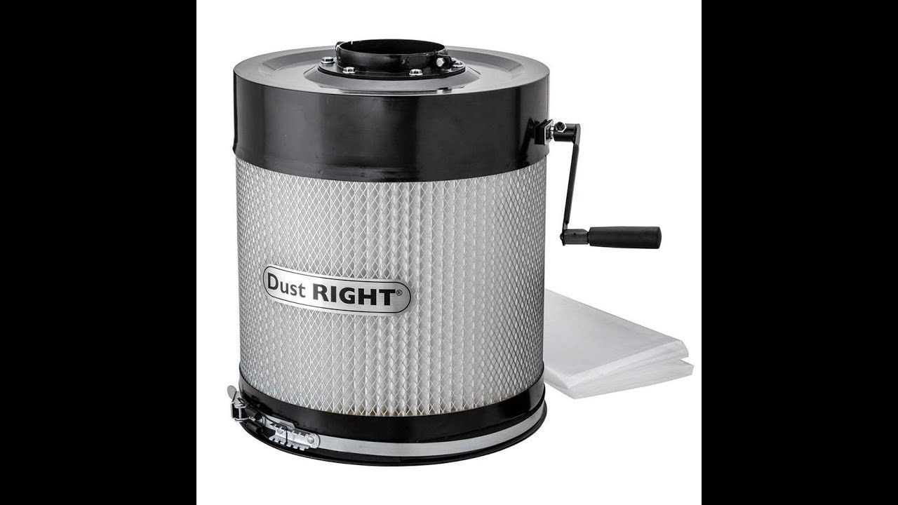 Dust Right Canister Filter for Wall Mount Dust Collector - YouTube