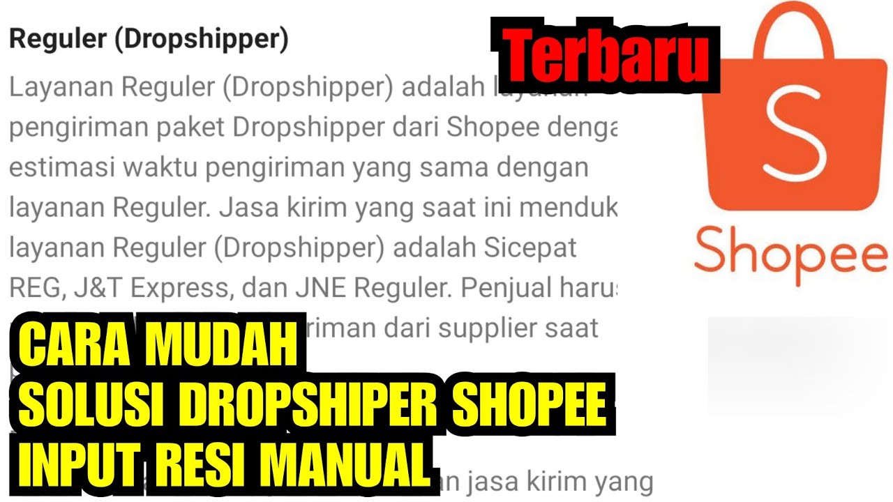 Cara Input Resi Dropshiper Di Shopee Terbaru | Cara Atasi Resi Otomatis ...