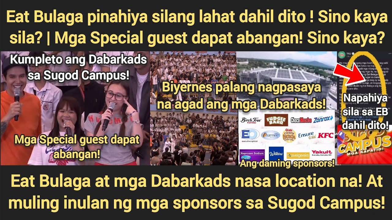 Eat Bulaga pinahiya sila ng gawin ito! | Sugod Campus inulan ng ...