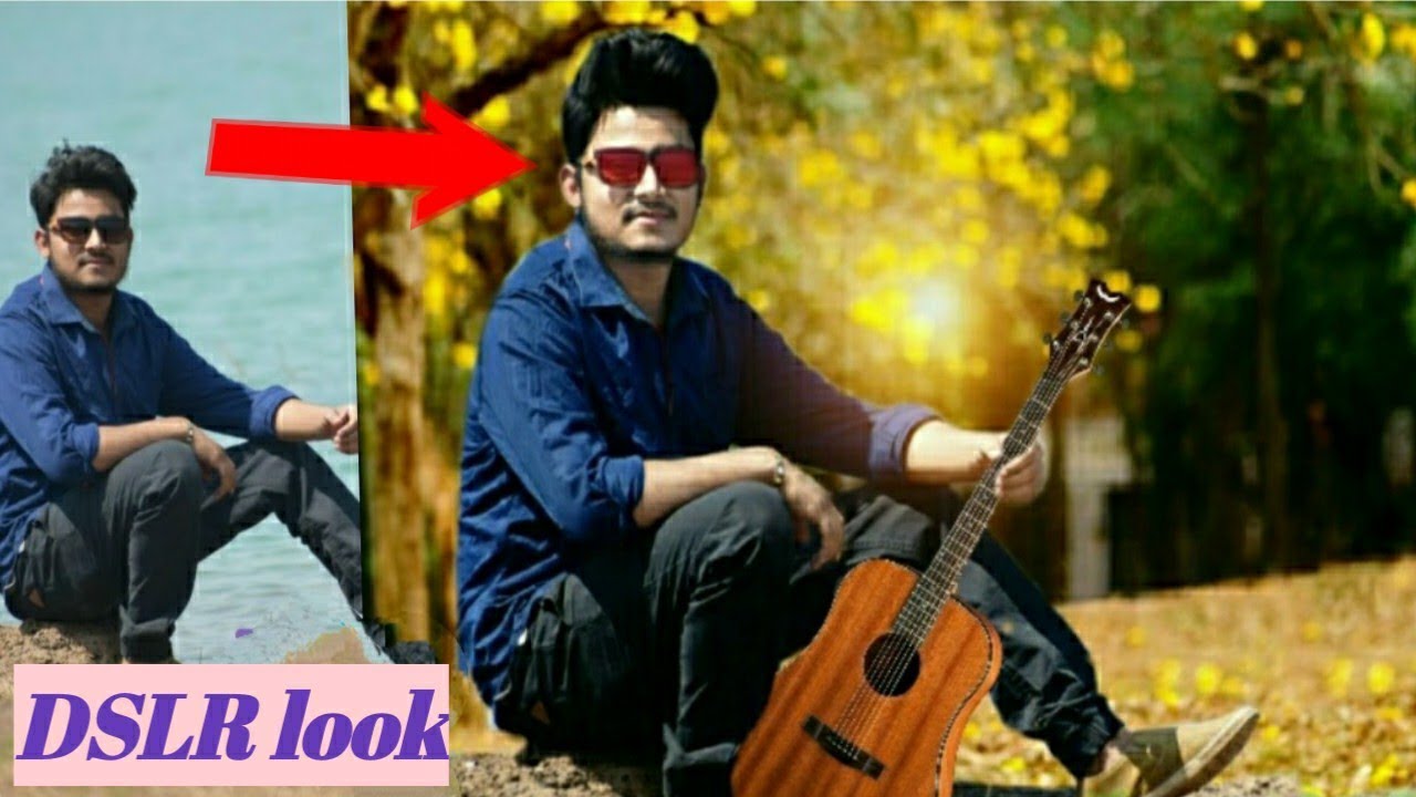 DSLR camera look photo editing app - YouTube
